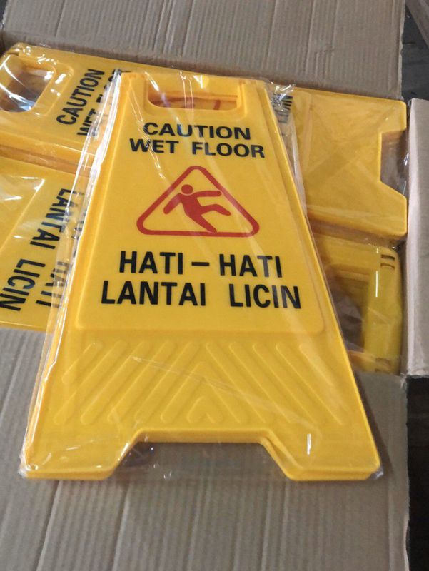 Warning Sign Floor Wet Floor Papan Peringatan Lantai Basah Licin