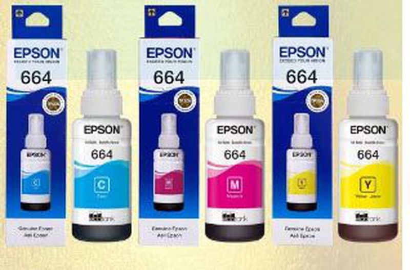 Genuine Tinta Printer Epson 664 T6641-Cyan - Magenta - Yellow