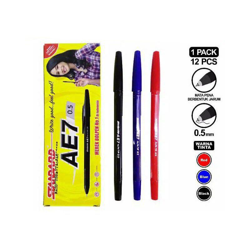 Pulpen Standard AE7 - Merah