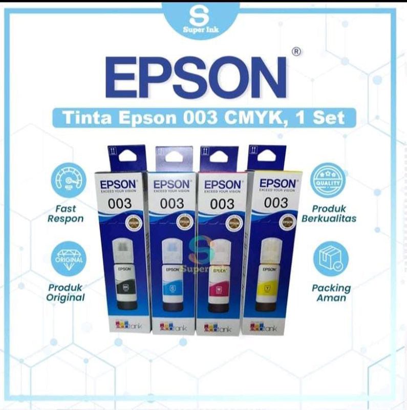 Tinta Epson 003 Original 1 set - Biru