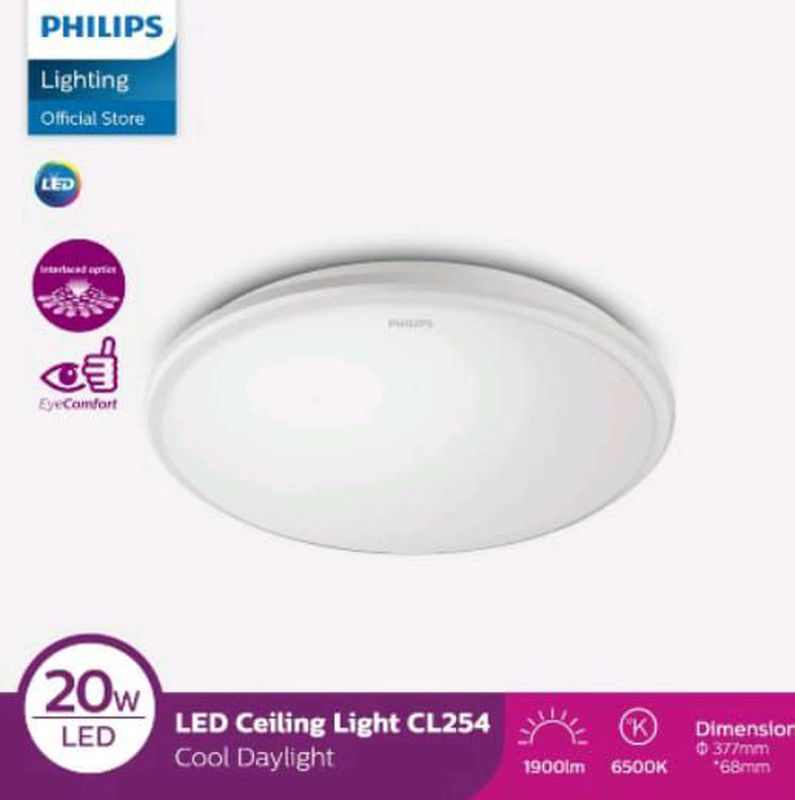 Lampu Baret LED Ceiling CL254 20W 65K Putih