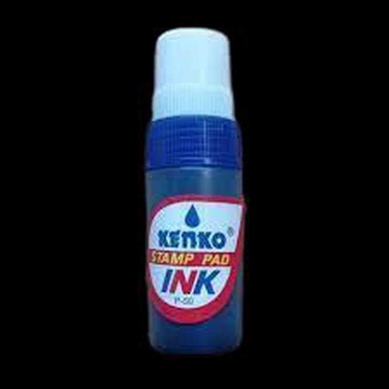 Tinta stempel basah biru