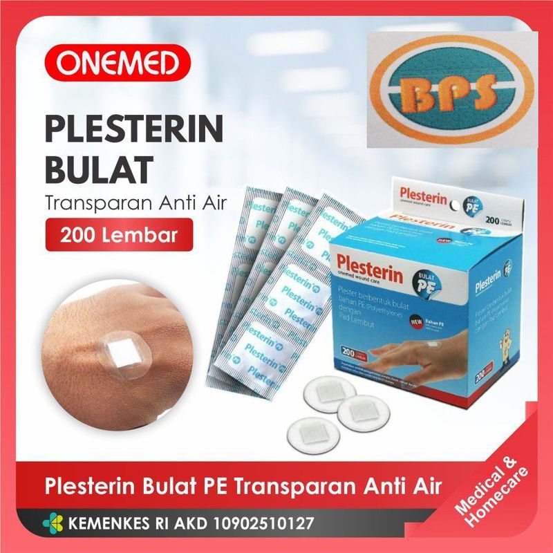 Plesterin Bulat PE Transparan Anti Air Isi 200's | Plester