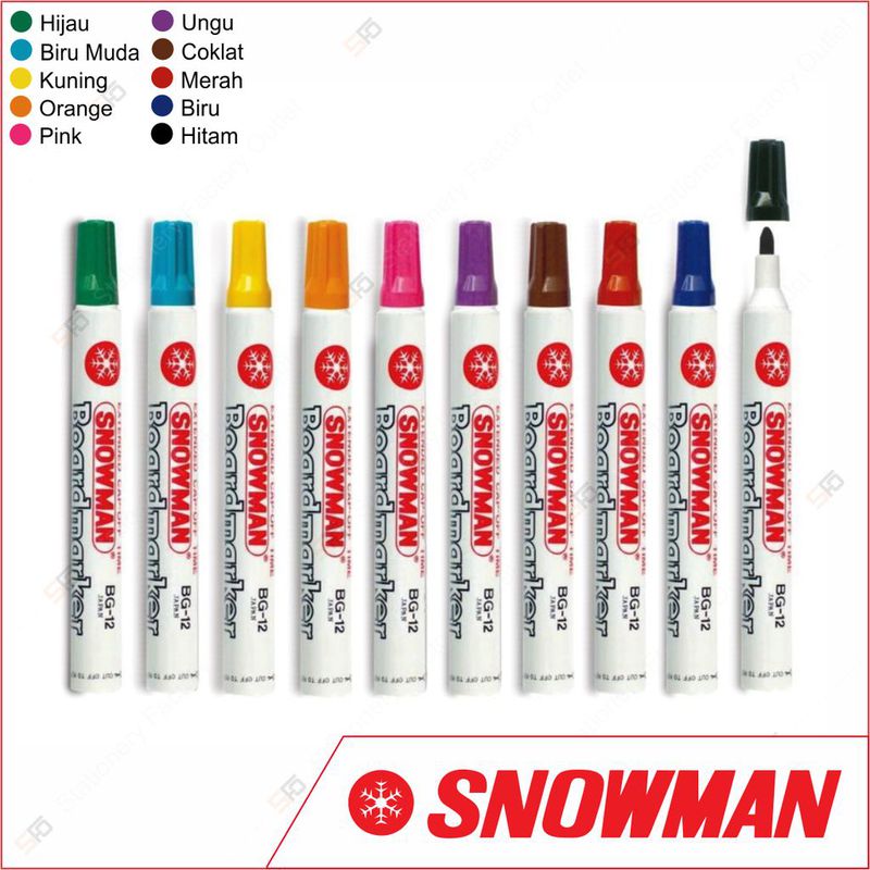 Spidol Snowman Boardmaker - Hitam