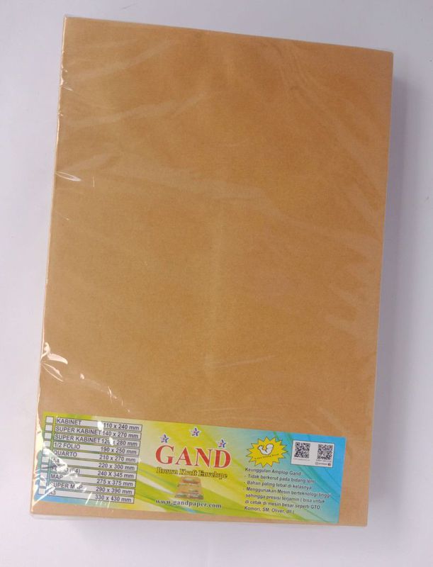 Amplop Coklat F4/Folio GAND