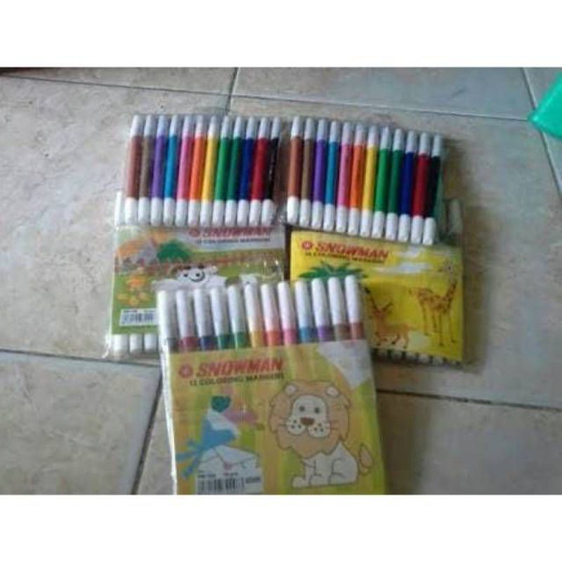 Spidol Snowman Kecil Warna Warni - Pak