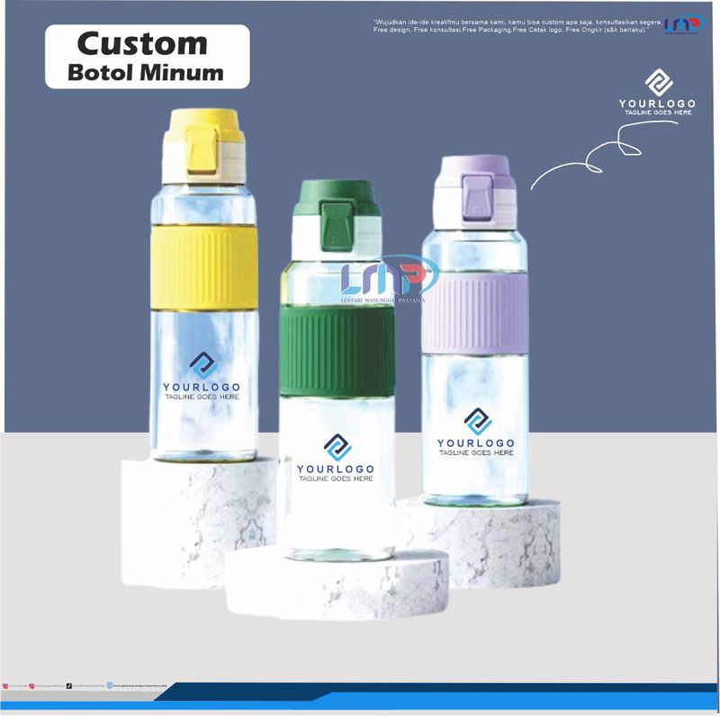 Merchandise Souvenir Custom Botol Minum - Silver