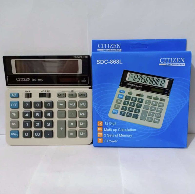 Calculator Citizen 12 Digit SDC 868L