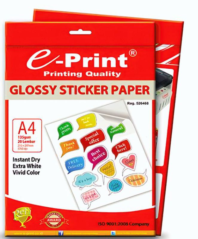 glossy stiker A4