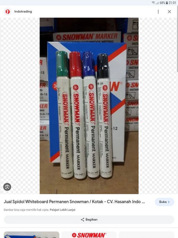 Snowman marker permanent