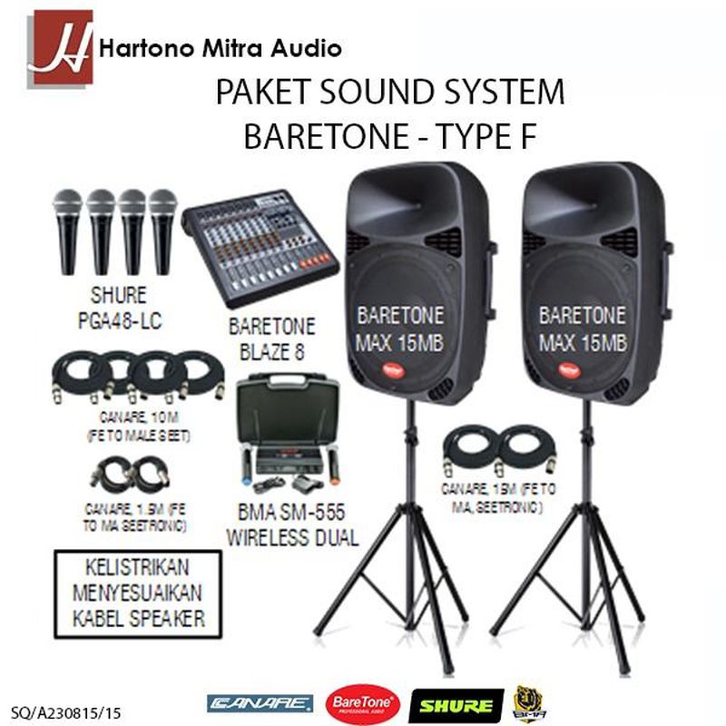 PAKET SOUND SYSTEM BARETONE - TYPE F