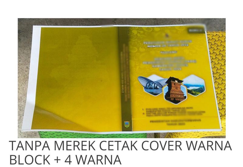 Cetak Cover Warna Blok + 4 Warna