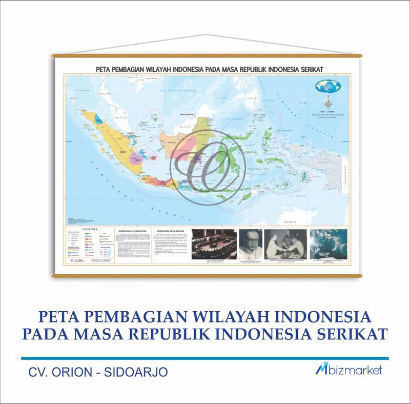 Peta Pembagian Wilayah Indonesia Pada Masa Republik Indonesia Serikat (RIS)