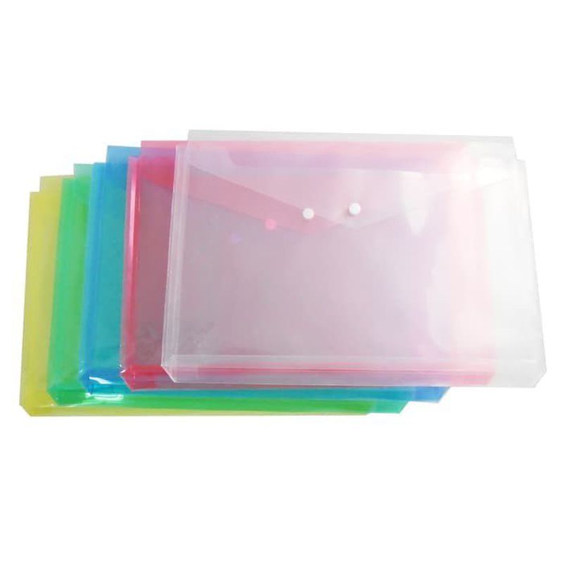 Map Plastik Kancing 1 Folio - Hijau