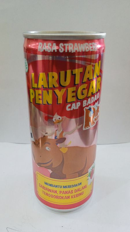Larutan Penyegar Cap Badak Anak Slim 238ml Rasa Strawberi