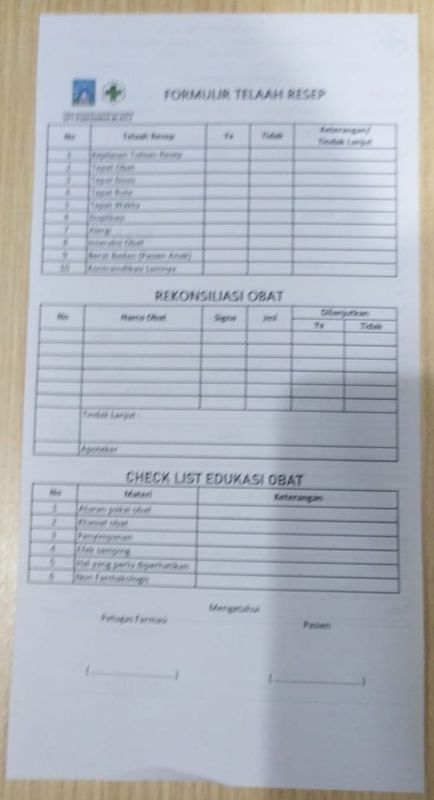 FORMULIR TELAAH RESEP