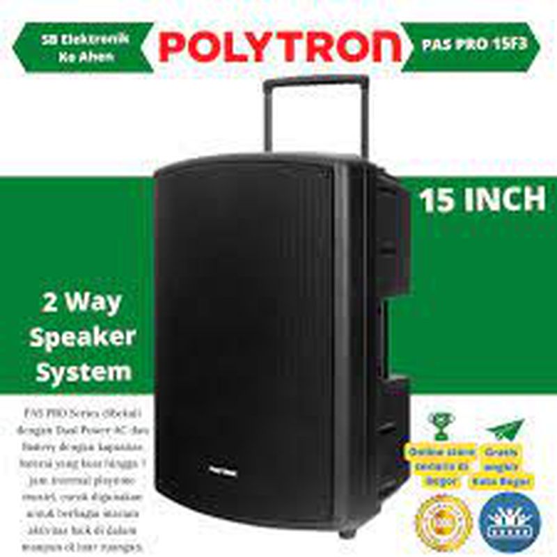 sound system portable polytron paspro 15f3