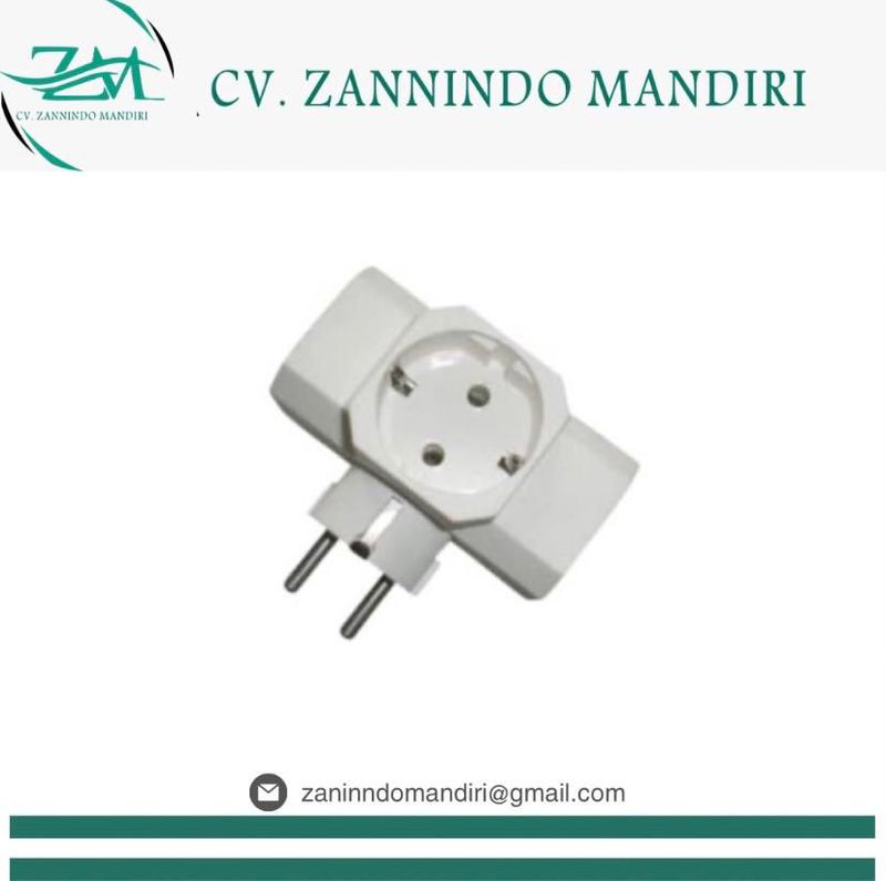COLOKAN T (3 ARAH) PUTIH STOP KONTAK