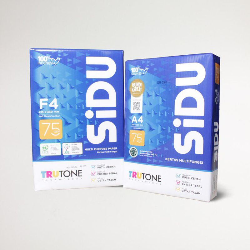 Kertas HVS F4 70/75 gr Sidu