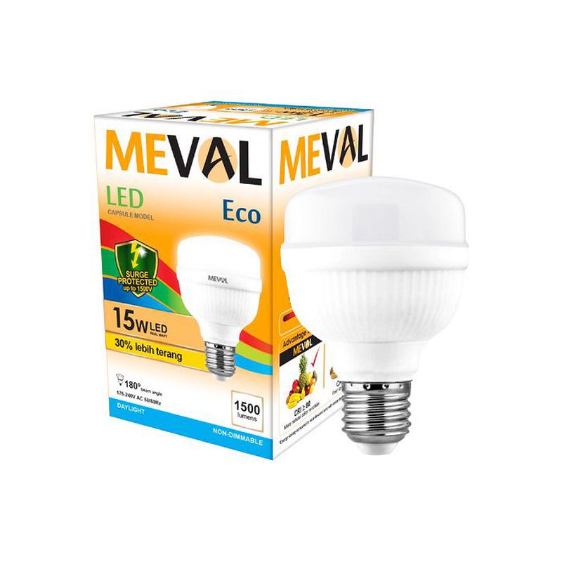 Lampu bolam Meval Ecoled Capsule 15 watt