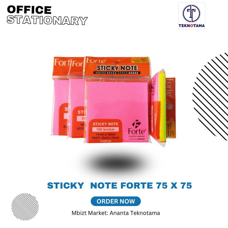 Sticky Note Forte 75 mm x 75 mm 100 lembar