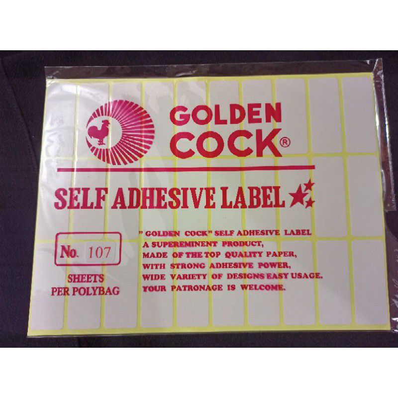 LABEL 107 GOLDEN COCK