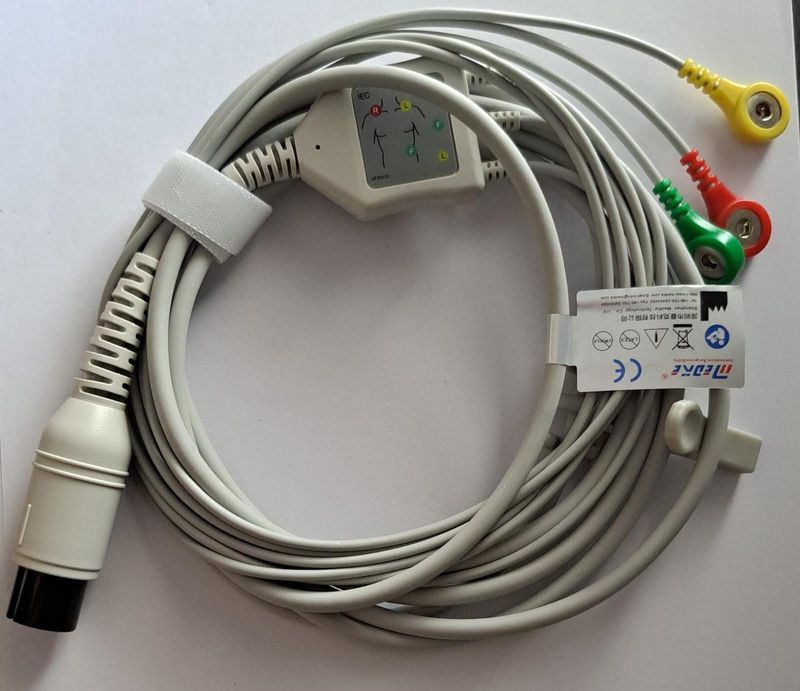 Kabel EKG Neonate Alat Pasien Monitor Nihon Kohden Cardiolife 3 leads