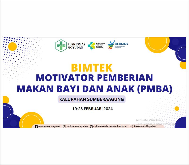 Banner Bimtek Motivator Pemberian Makanan Bayi dan Anak