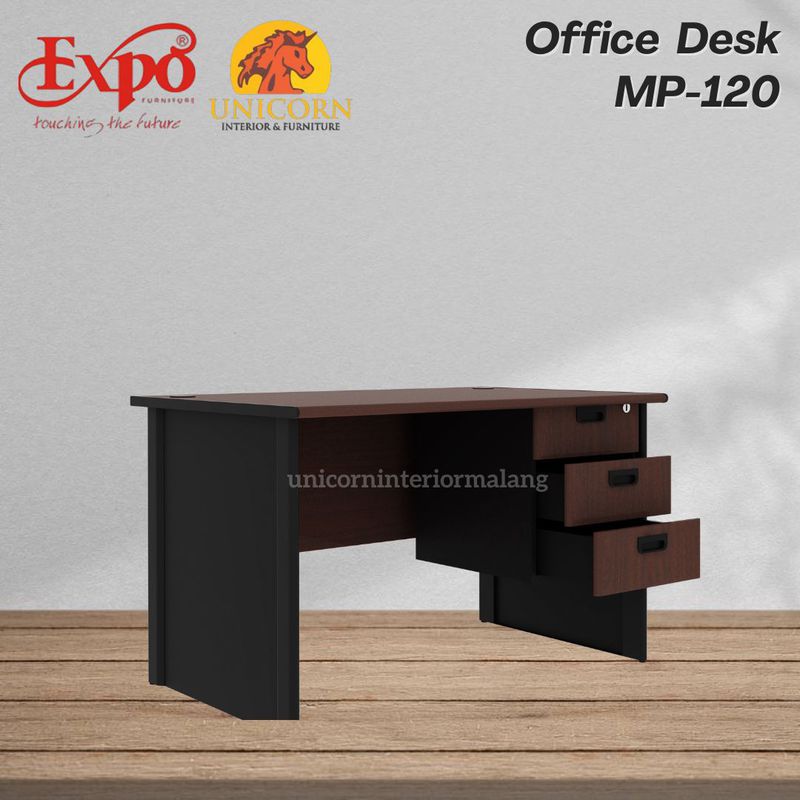 Office Desk MP-120 - Mattwood-Black