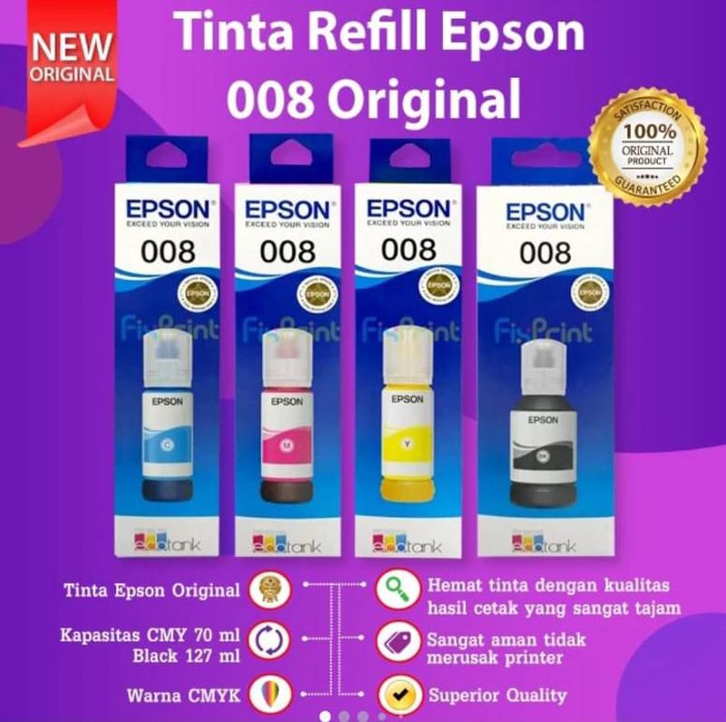 Tinta Refill Epson 008 Original - Hitam
