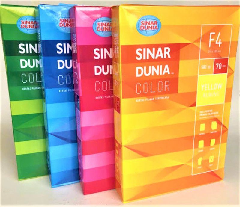 KERTAS HVS WARNA F4 70 SIDU
