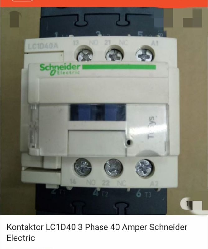 Kontaktor LC1D40 3 PHASE 40 A SCHNEIDER