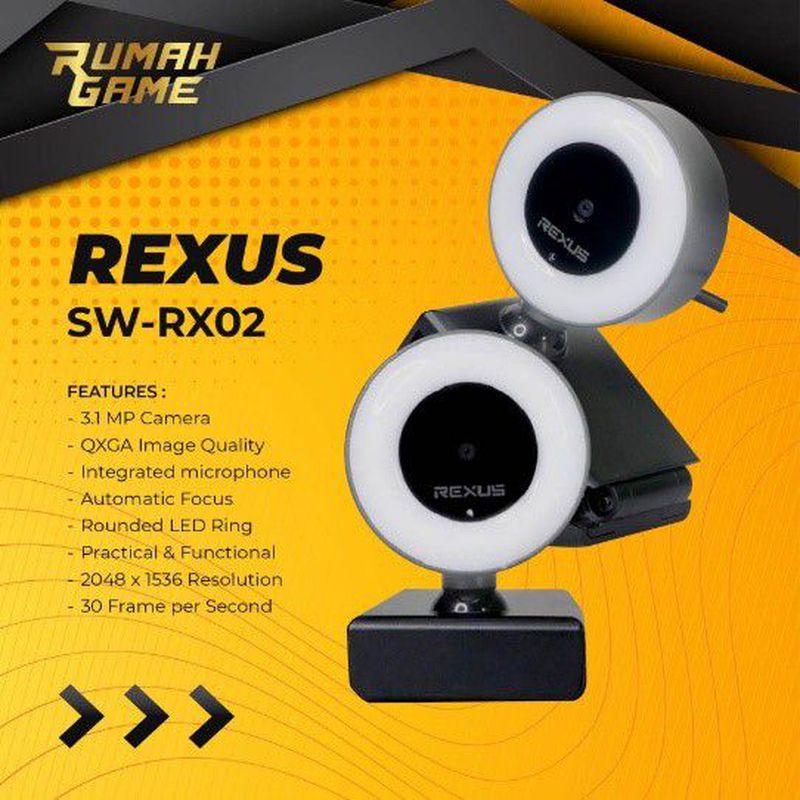 Rexus Alva SW-RX02 Webcam Stream With Mic + Ring Light