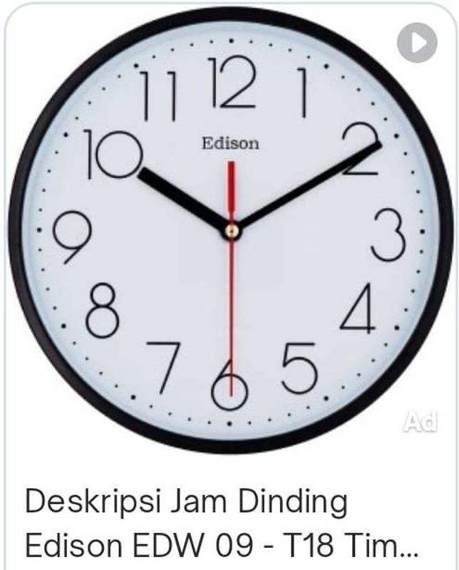 Jam dinding Edison EDW 09-T18
