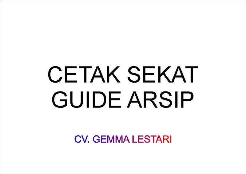 Cetak Sekat Guide Arsip