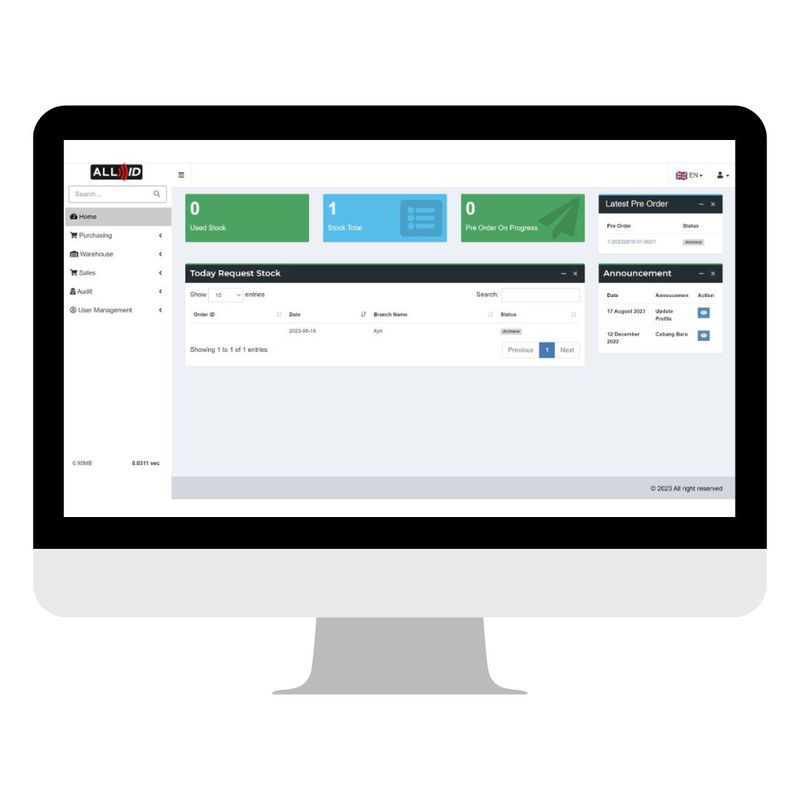 All ID Warehouse Management System - Lisensi Software