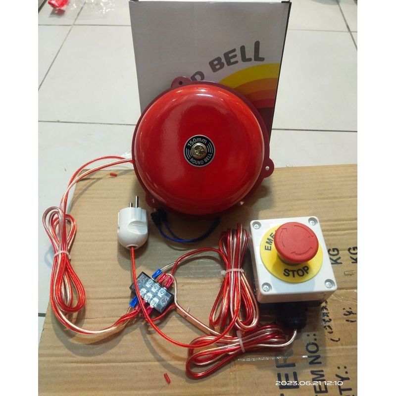 bell ground bell kring alarm 100mm pabrik sirine set tingal pakai alarm ...