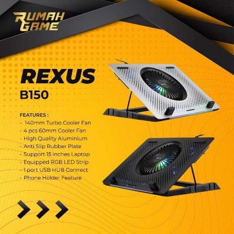 Rexus Breeze B150 Cooling Pad 5 Fan With RGB