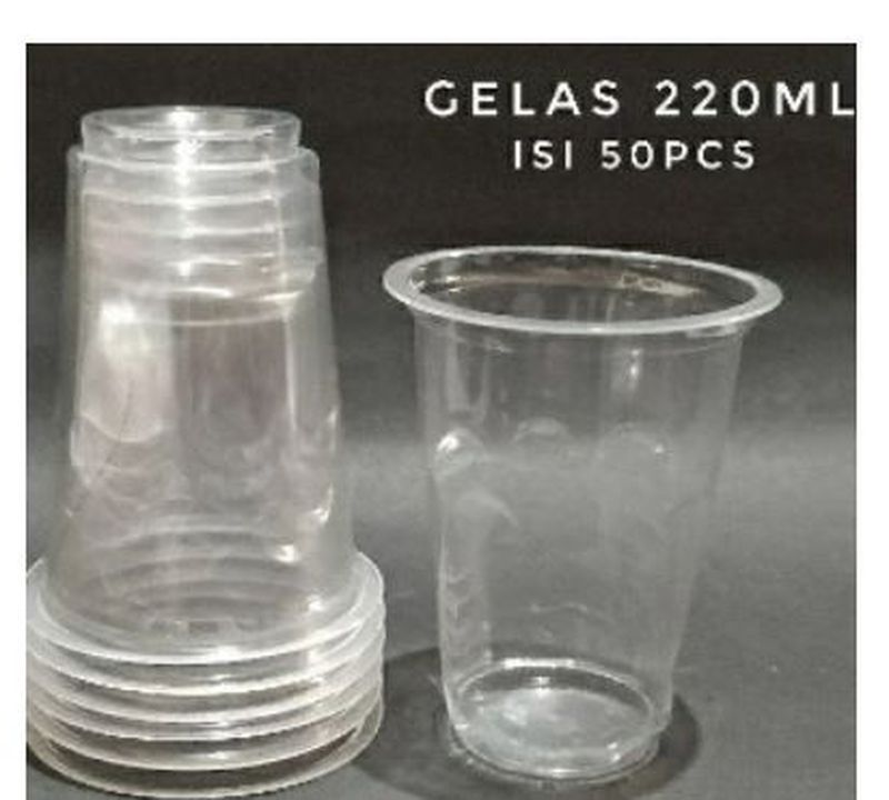 GELAS PLASTIK 220 ML @50PCS