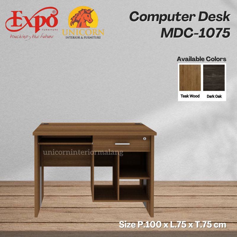 Computer Desk Type MDC-1075 - Teak Wood