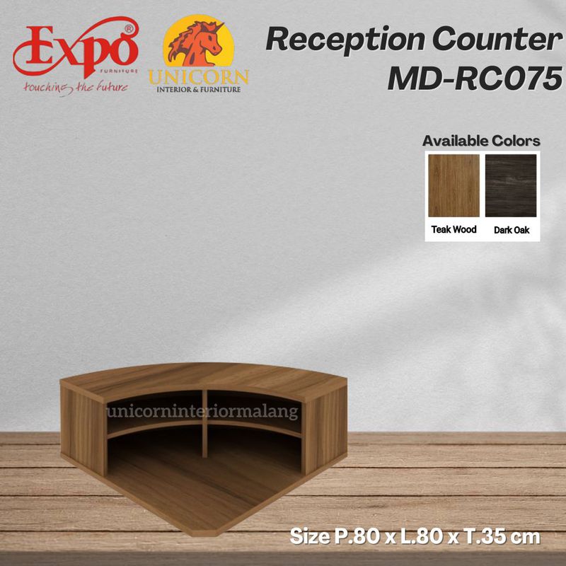 Reception Counter Type MD-RC075 - Teak Wood