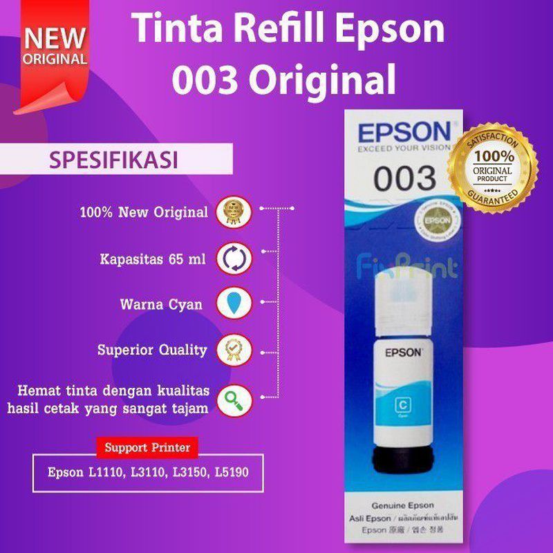 Tinta Printer Epson Biru 003