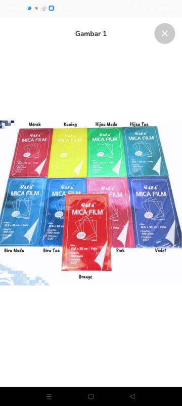 Plastik Mika Folio - Biru Tua