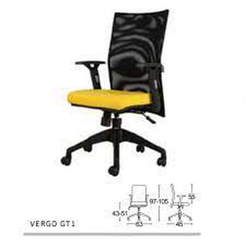 Savello Kursi Kantor Vergo GT1 - Kain - Hitam