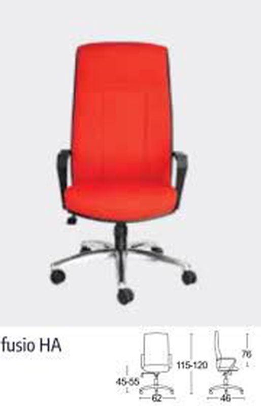 Savello Kursi Kantor Fusio H - HA - Aluminium - Oscar - Hitam