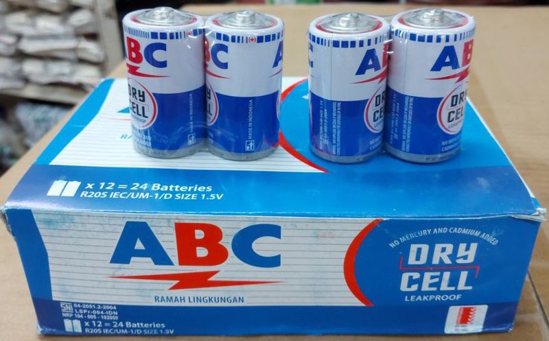 BATU BATERAI R20 ABC