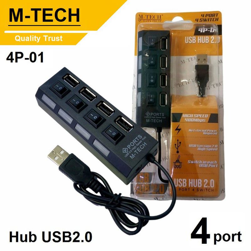 USB HUB 4P-01 (2.0) M TECH