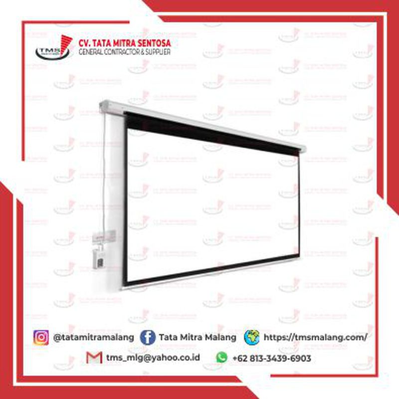 Wall Screen Projector Motorized + Remote Inforce 70"