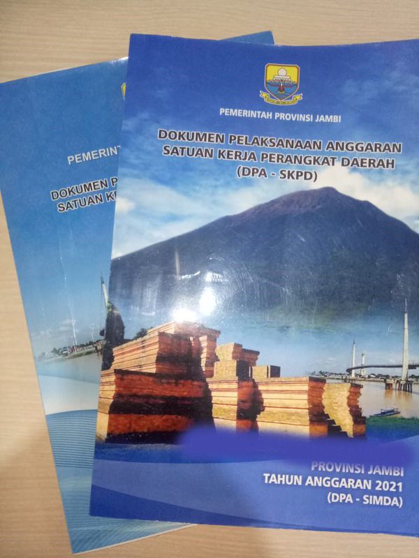 Cetak buku DPA SKPD/DPPA SKPD