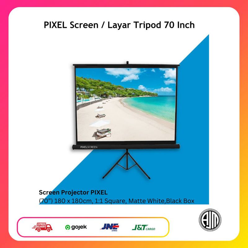 PIXEL Screen Tripod 70 Inch / Layar Proyektor Tripod